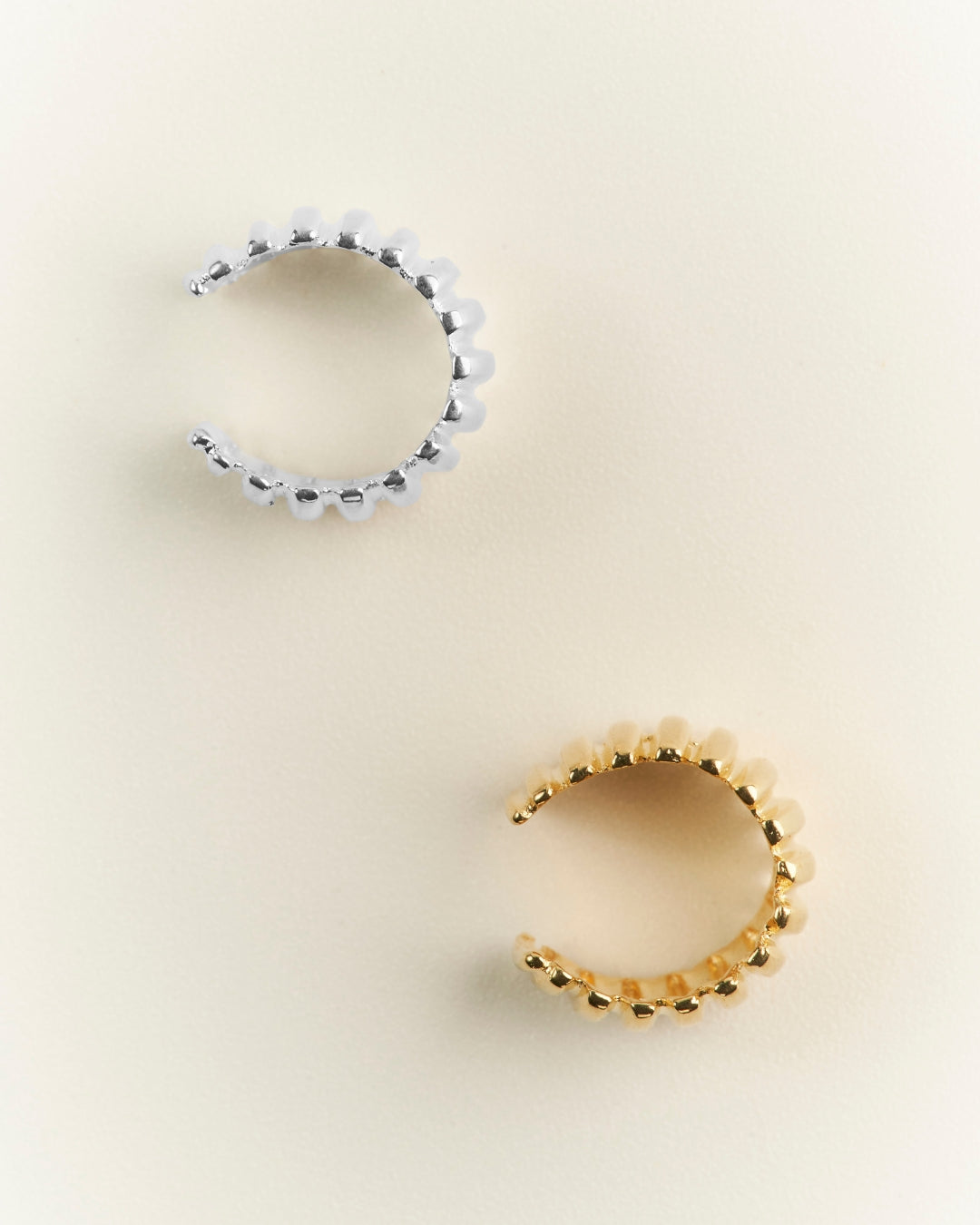 Aro Silver/Gold Earcuff líneas – Tauler Joyas