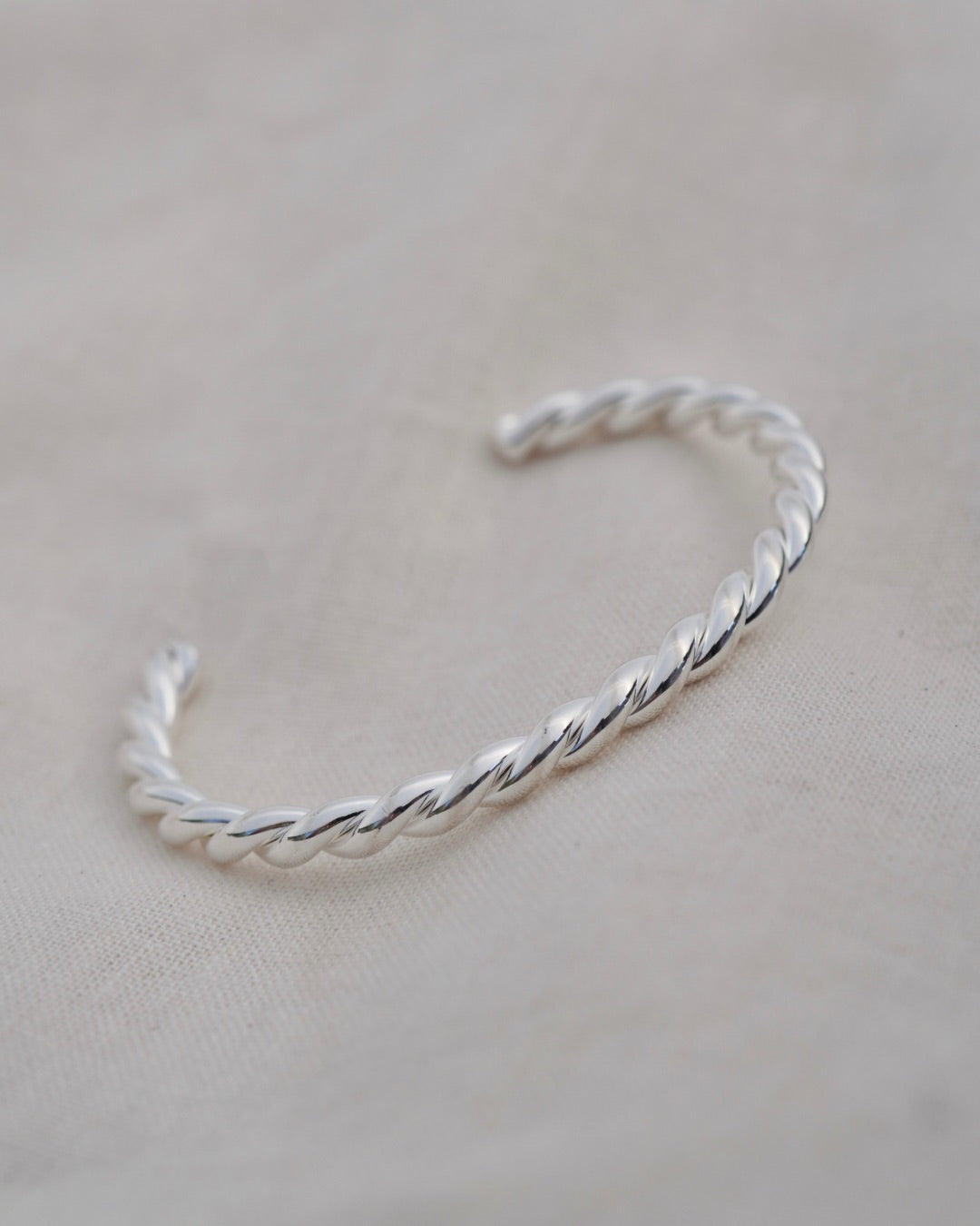 Esclava Silver tubo entorchada gruesa – Tauler Joyas