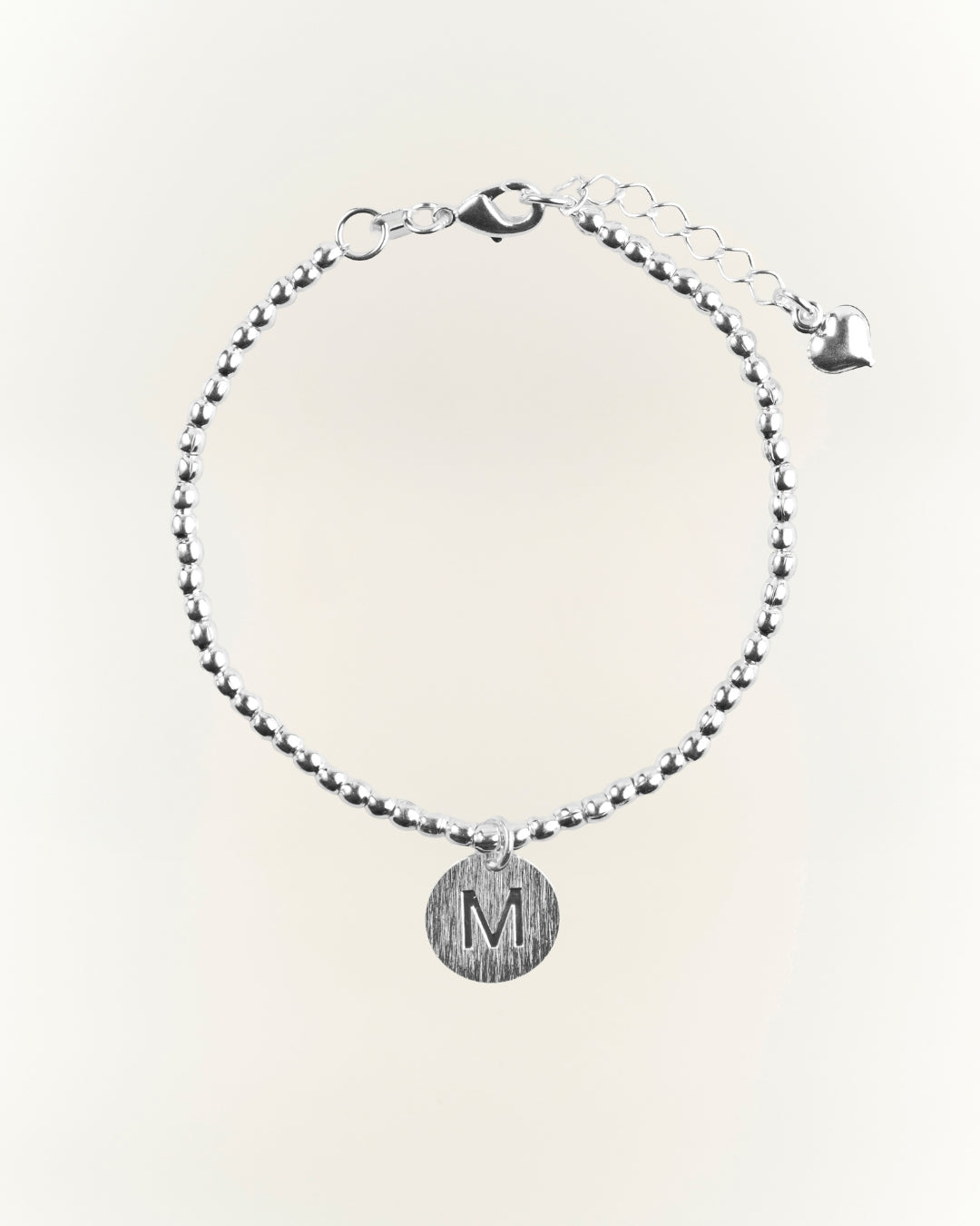 PULSERA SILVER BOLITAS LETRA – Tauler Joyas